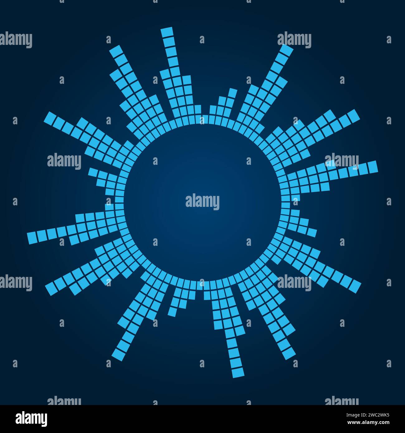 Circle sound wave. Abstract music round frame Stock Vector Image & Art ...
