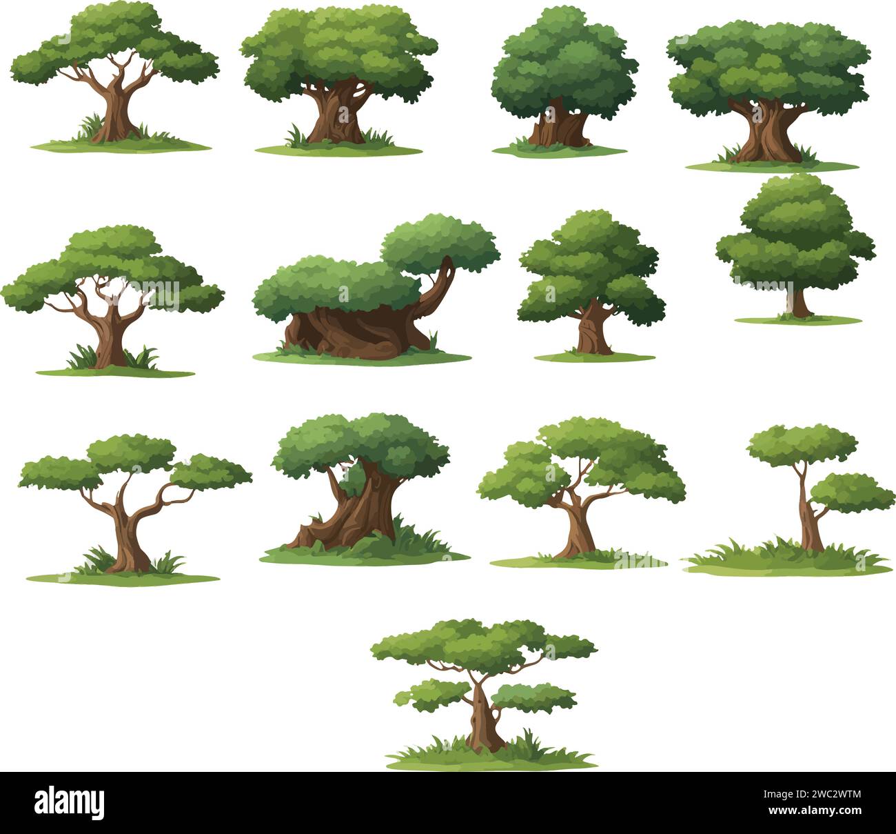 Closeup cherry blossom trees Stock Vector Images - Alamy