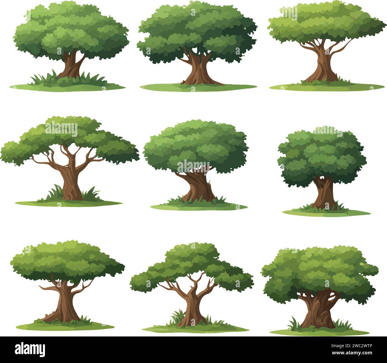 Closeup cherry blossom trees Stock Vector Images - Alamy