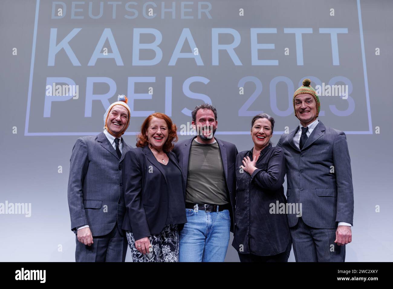 Nuremberg, Germany. 13th Jan, 2024. The winners of the German Cabaret Prize, Luise Kinseher (2nd ...