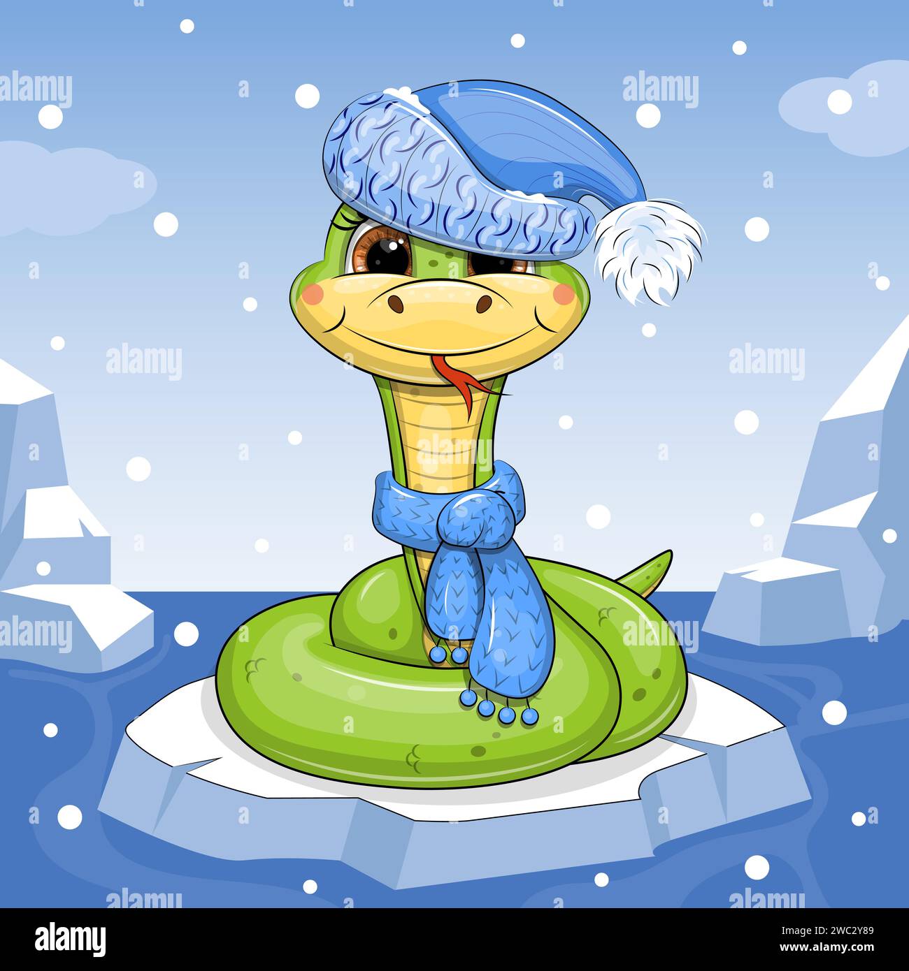 Ice snake Stock Vector Images - Alamy