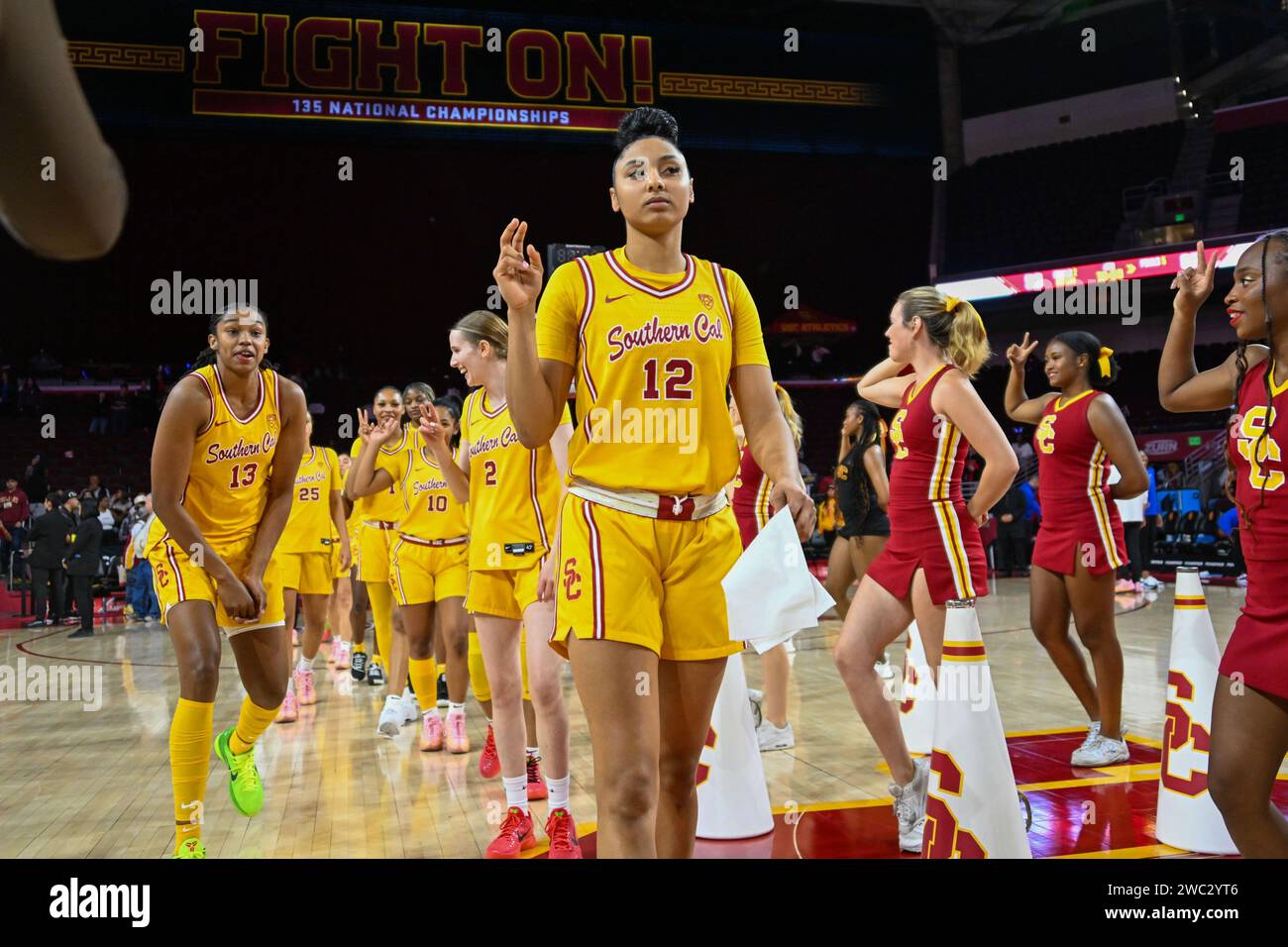 USC Trojans guard JuJu Watkins (12) after an NCAA basketball game ...