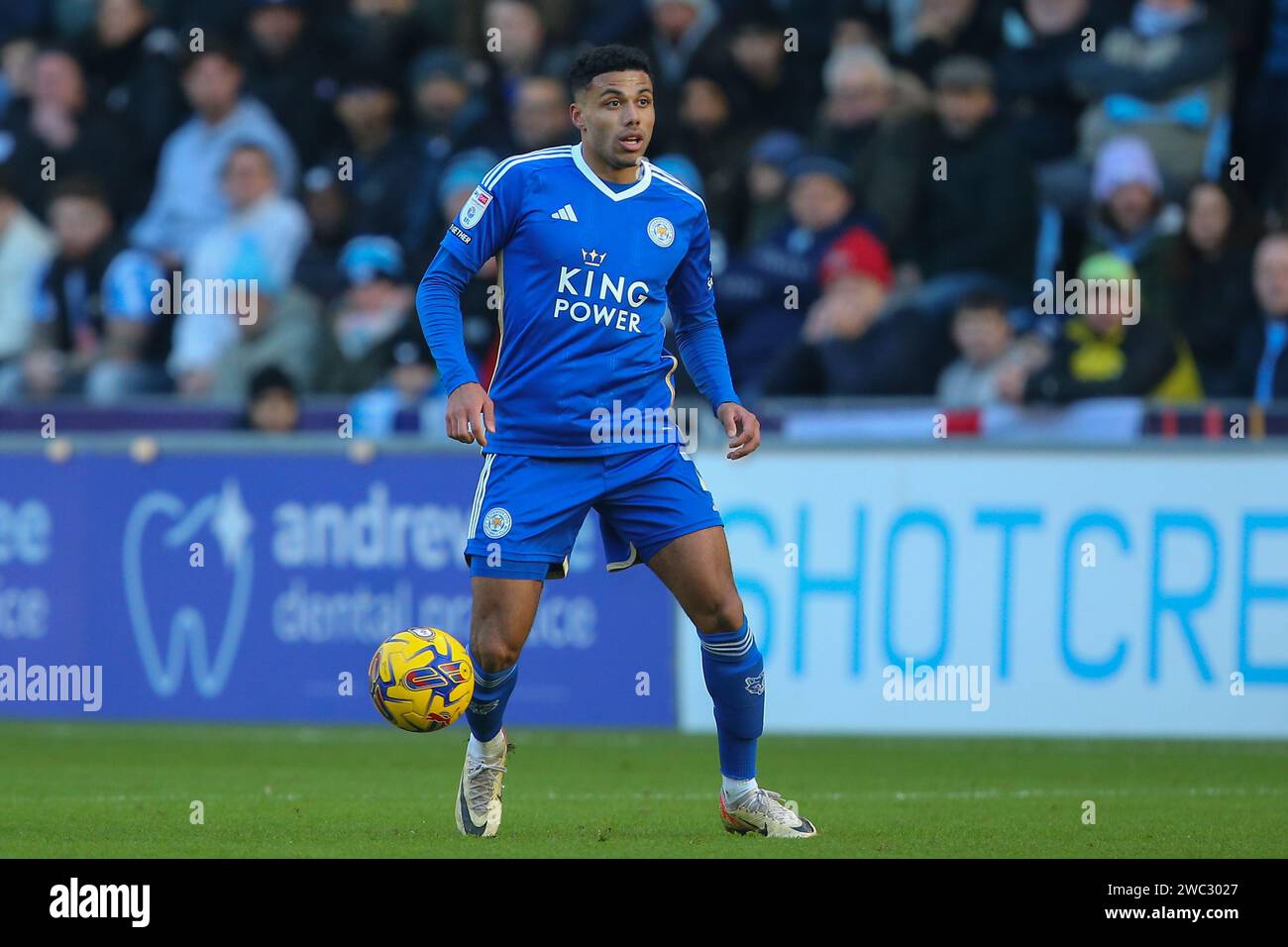 James Justin of Leicester City in action during the Sky Bet ...
