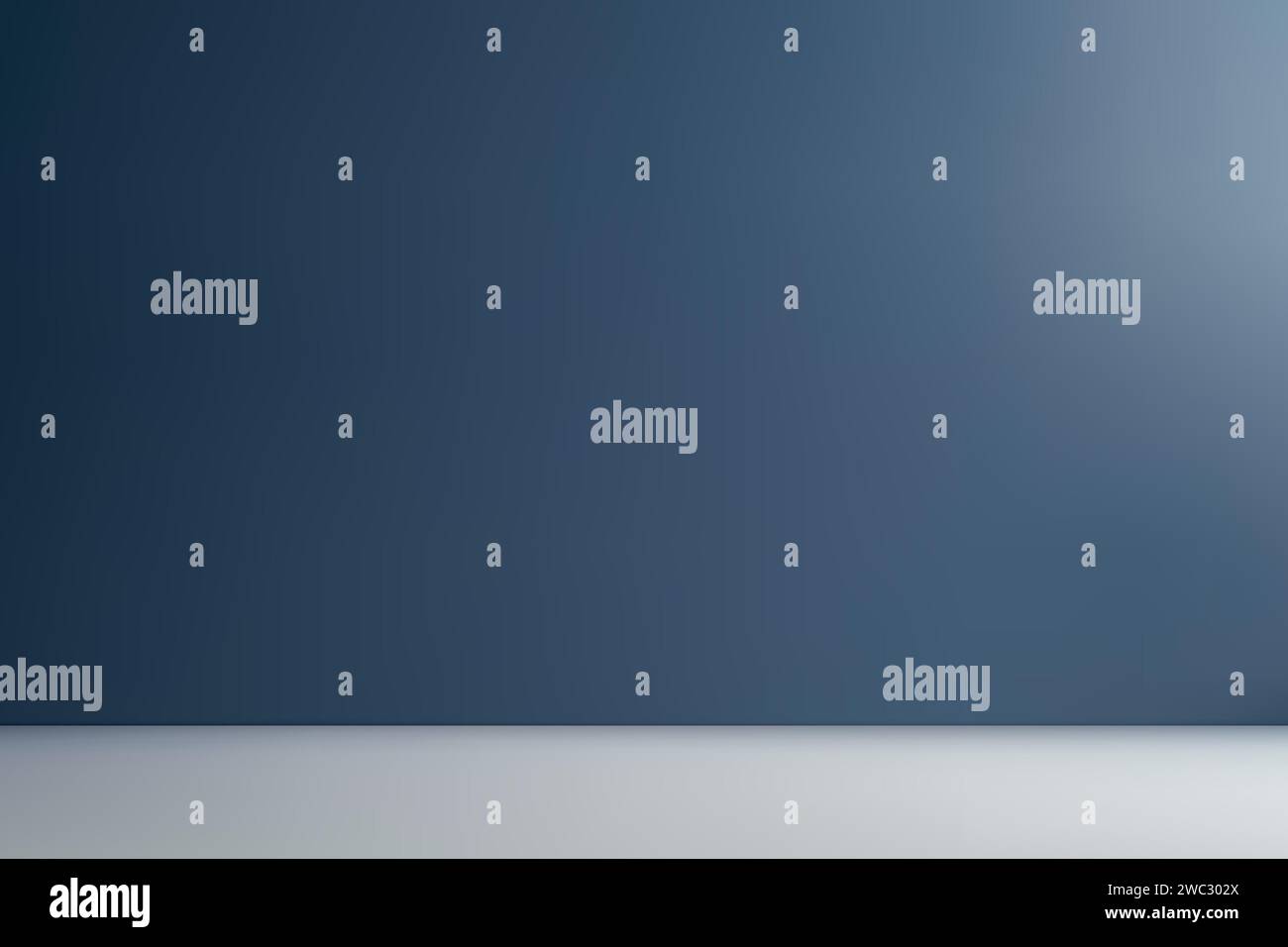 Empty studio background with dark blue wall. Template for product ...