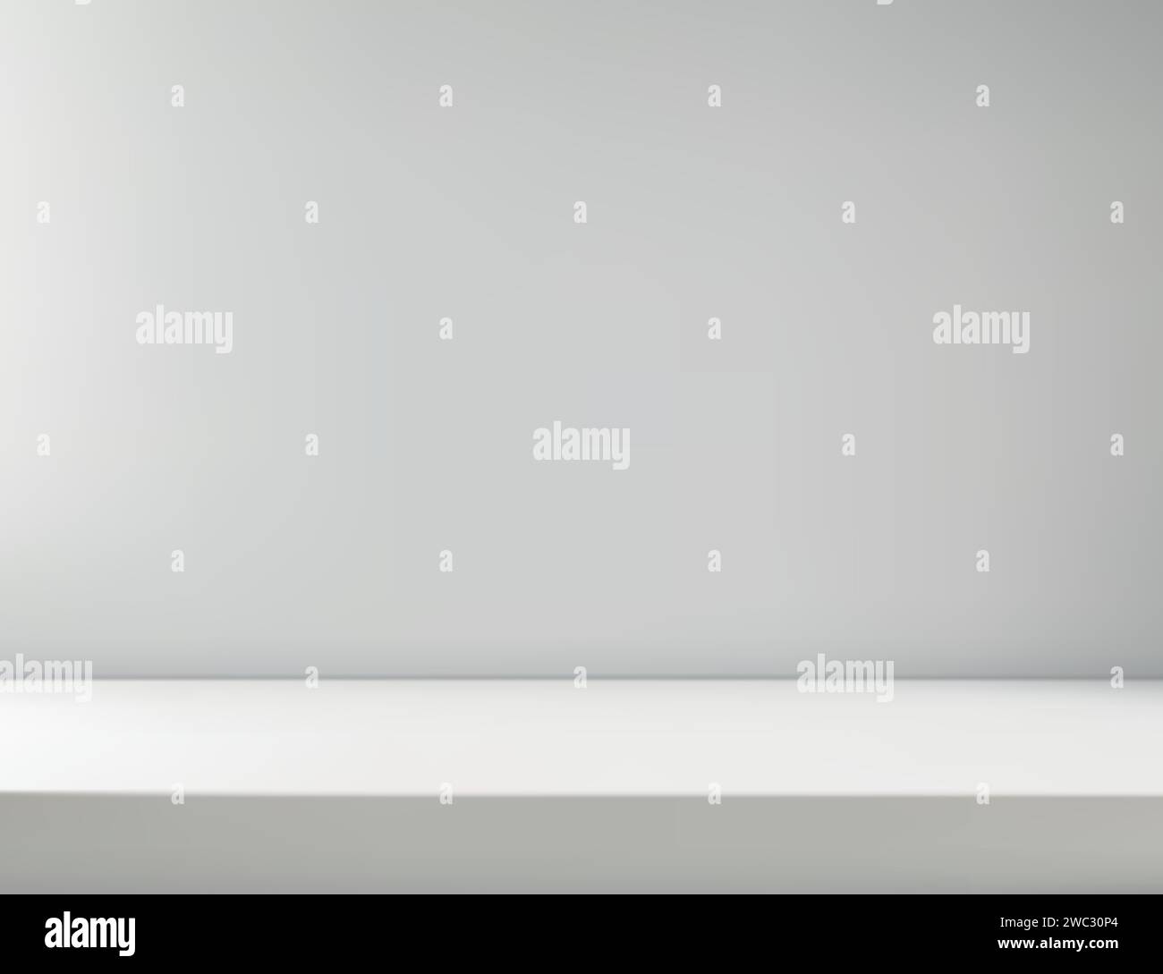 Empty white studio room with blank table podium. Template for Object ...