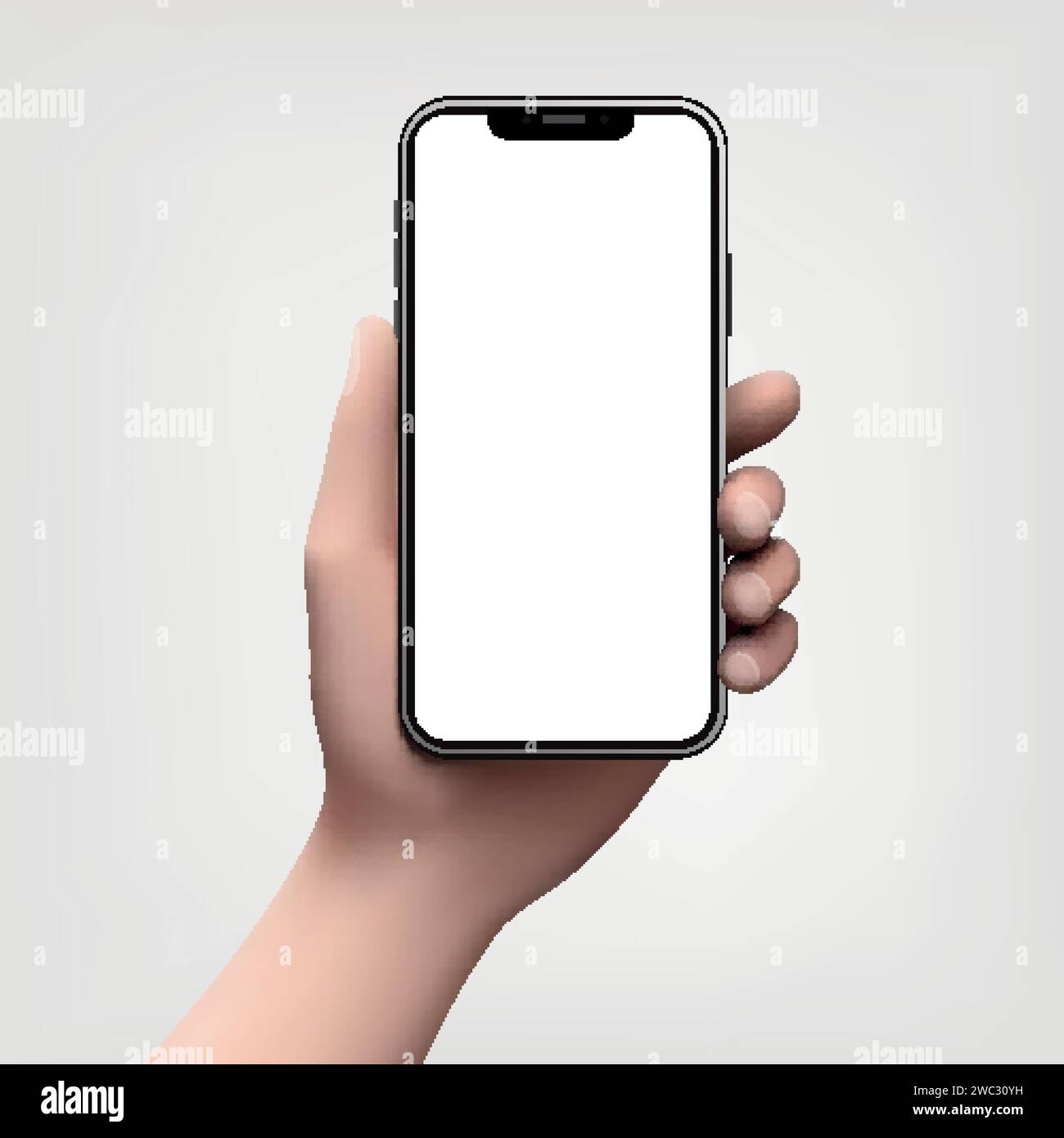 Man using modern smartphone photo Stock Vector Images - Alamy