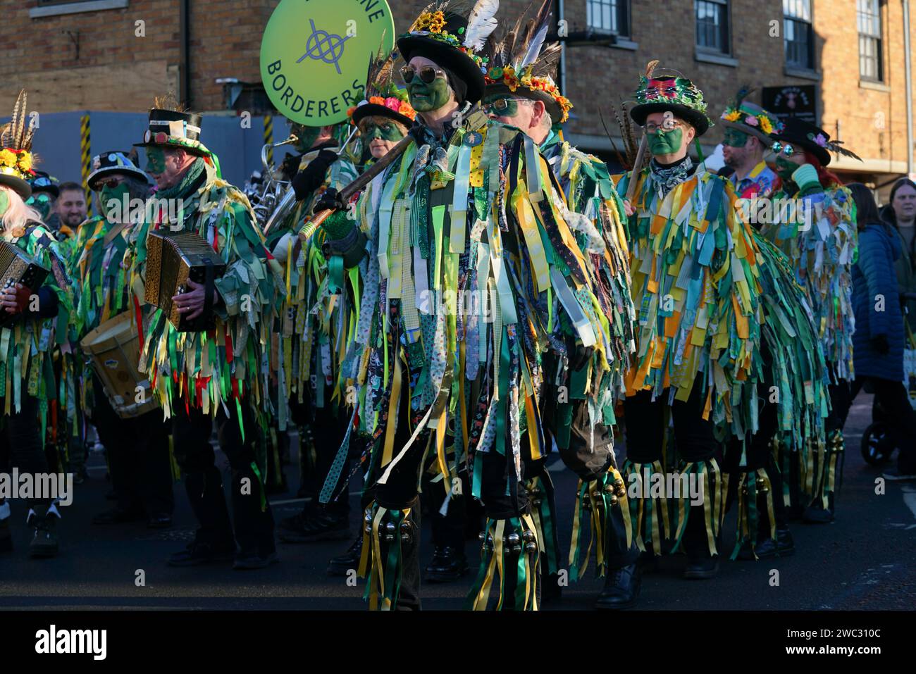 Whittlesey, UK. 13th January 2024. The Whittlesey Straw Bear festival ...