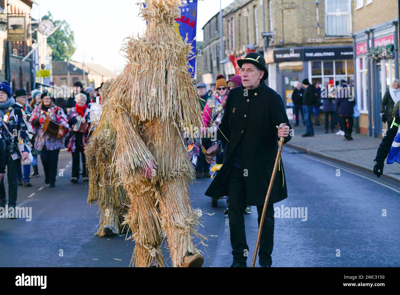 Whittlesey, UK. 13th January 2024. The Whittlesey Straw Bear festival ...