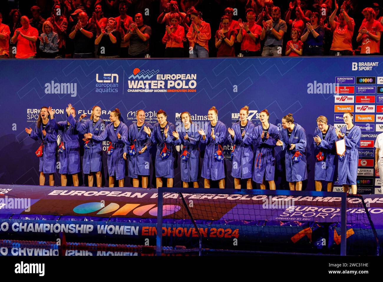 EINDHOVEN, NETHERLANDS - JANUARY 13: Team Netherlands during line up ...