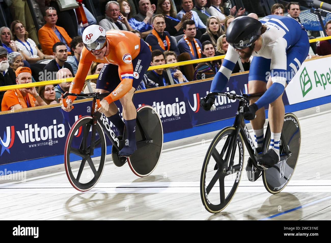APELDOORN - Jeffrey Hoogland, Mikhail Yakolev (ISR) (lr) during the ...