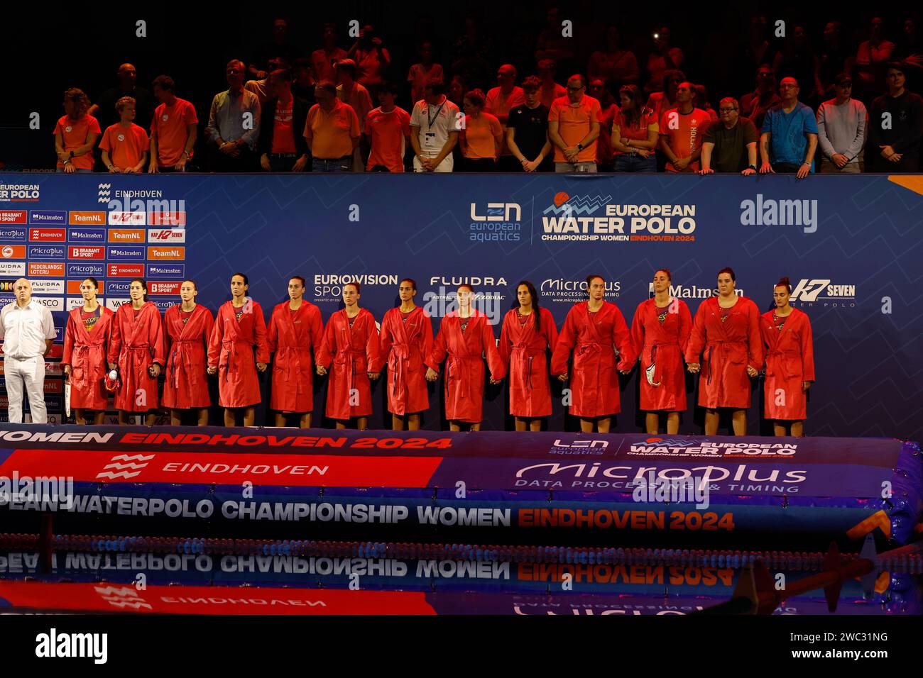 EINDHOVEN, NETHERLANDS - JANUARY 13: Team Spain during the line up ...