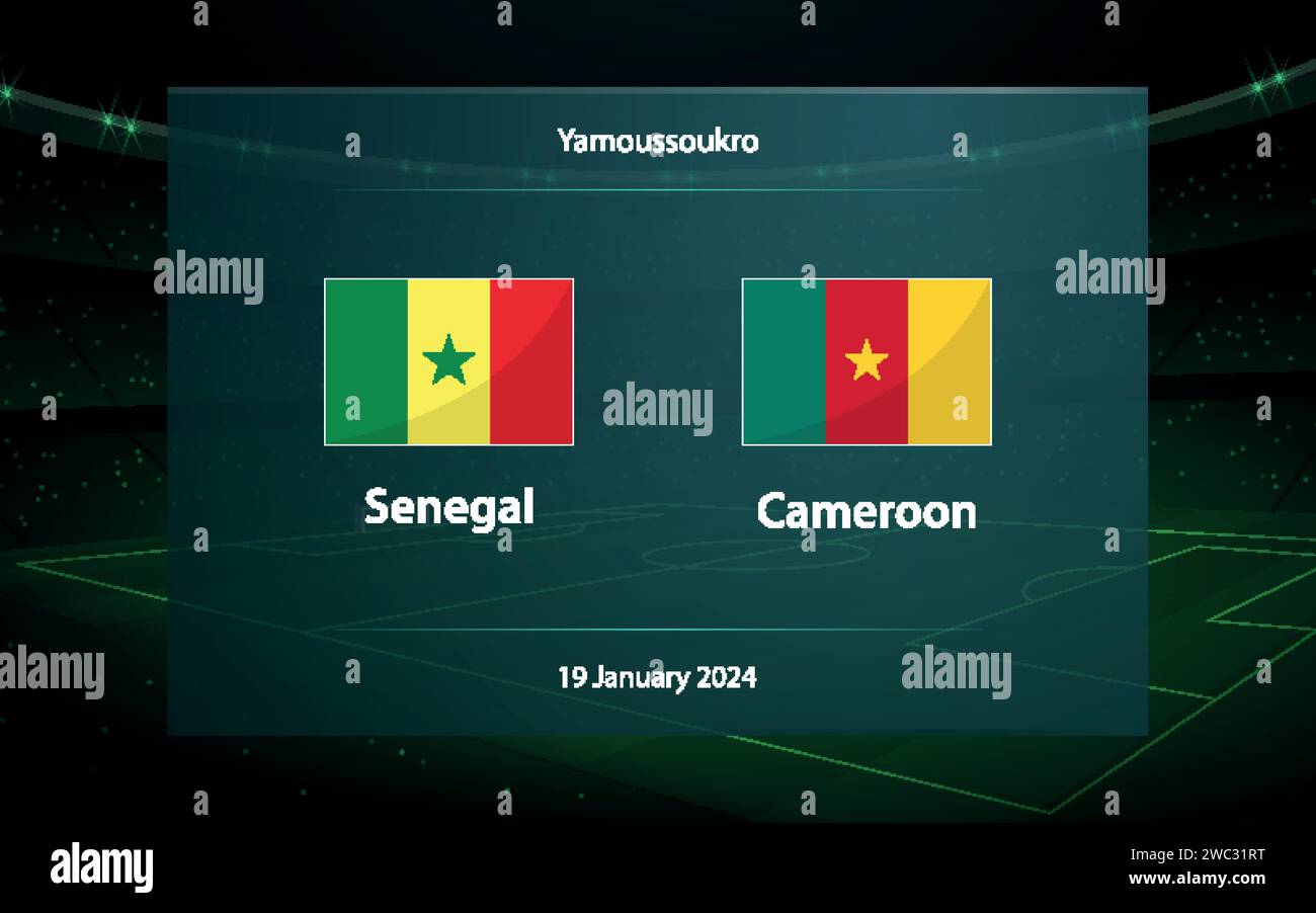 Senegal vs cameroon Stock Vector Images - Alamy