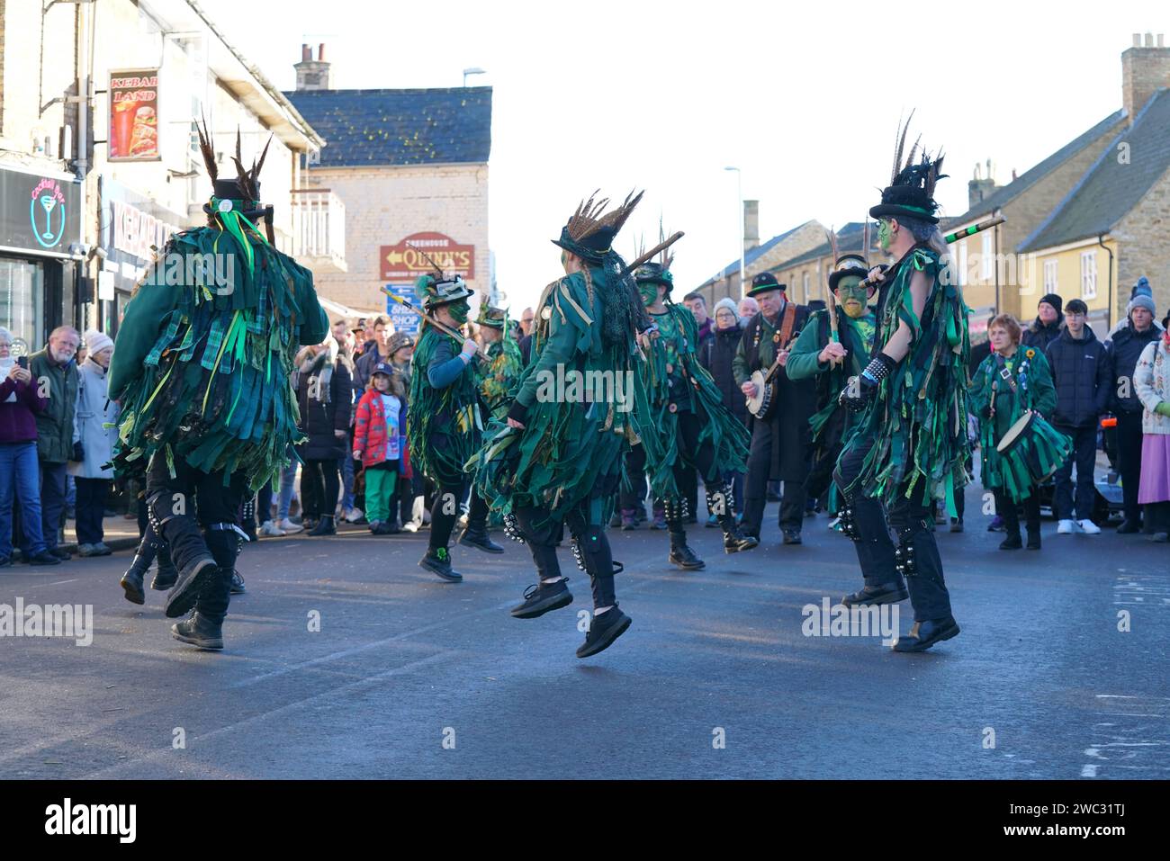 Whittlesey, UK. 13th January 2024. The Whittlesey Straw Bear festival ...