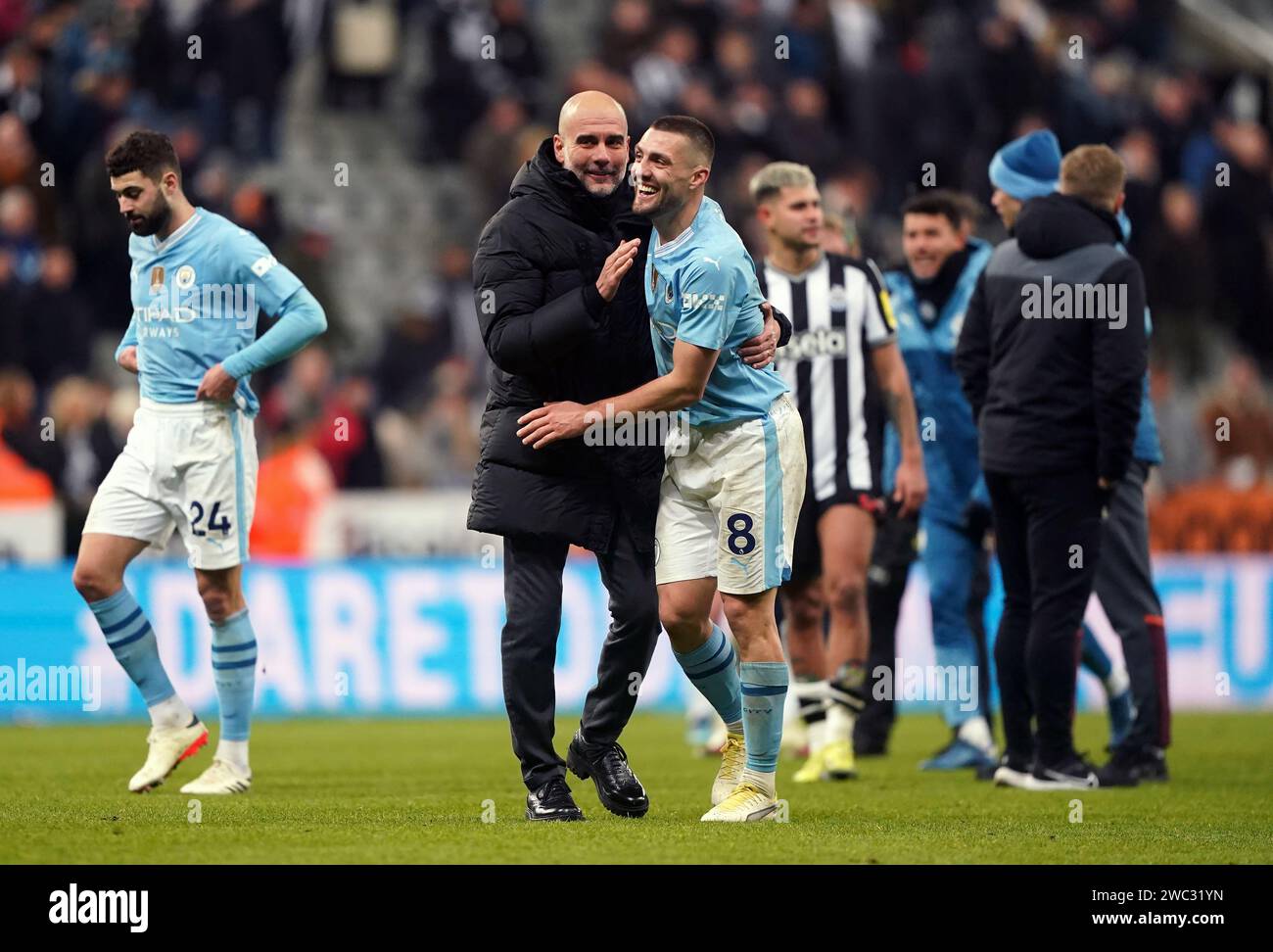 Pep guardiola man city celebrate hi-res stock photography and images ...