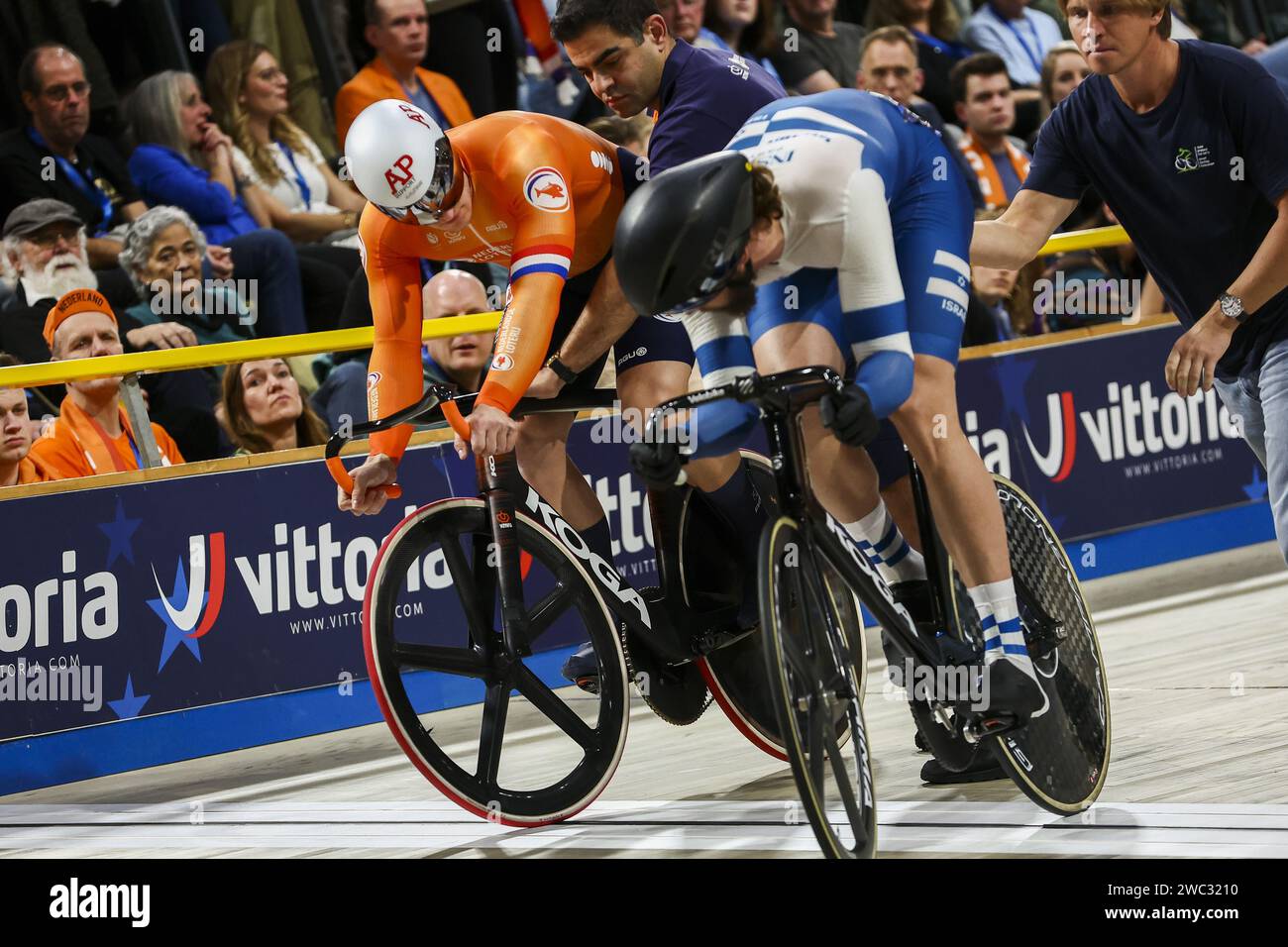 APELDOORN - Jeffrey Hoogland, Mikhail Yakolev (ISR) (lr) during the ...