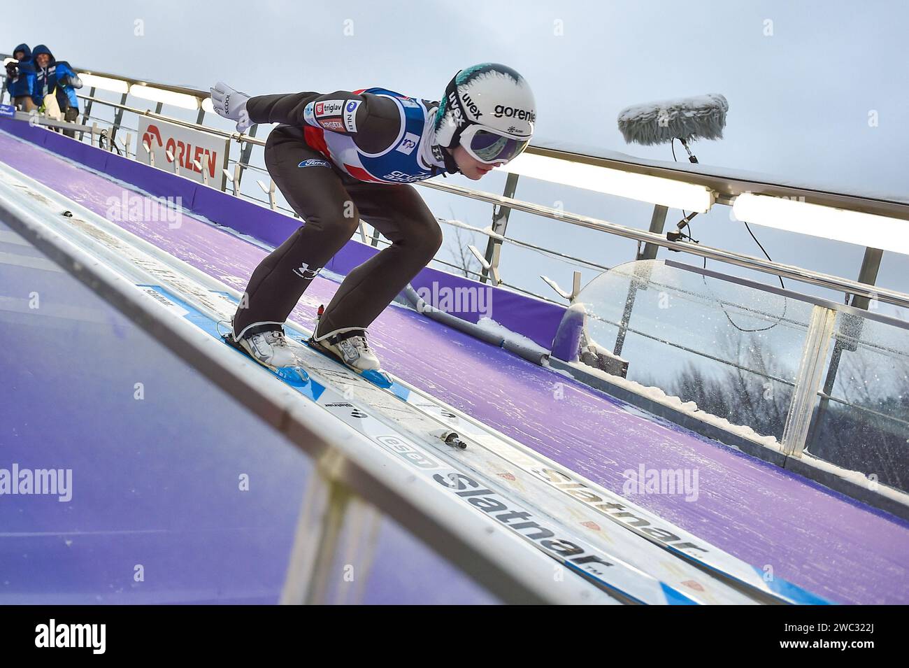 Wisla, Poland. 13th Jan, 2024. Lovro Kos during the Viessmann FIS Ski ...