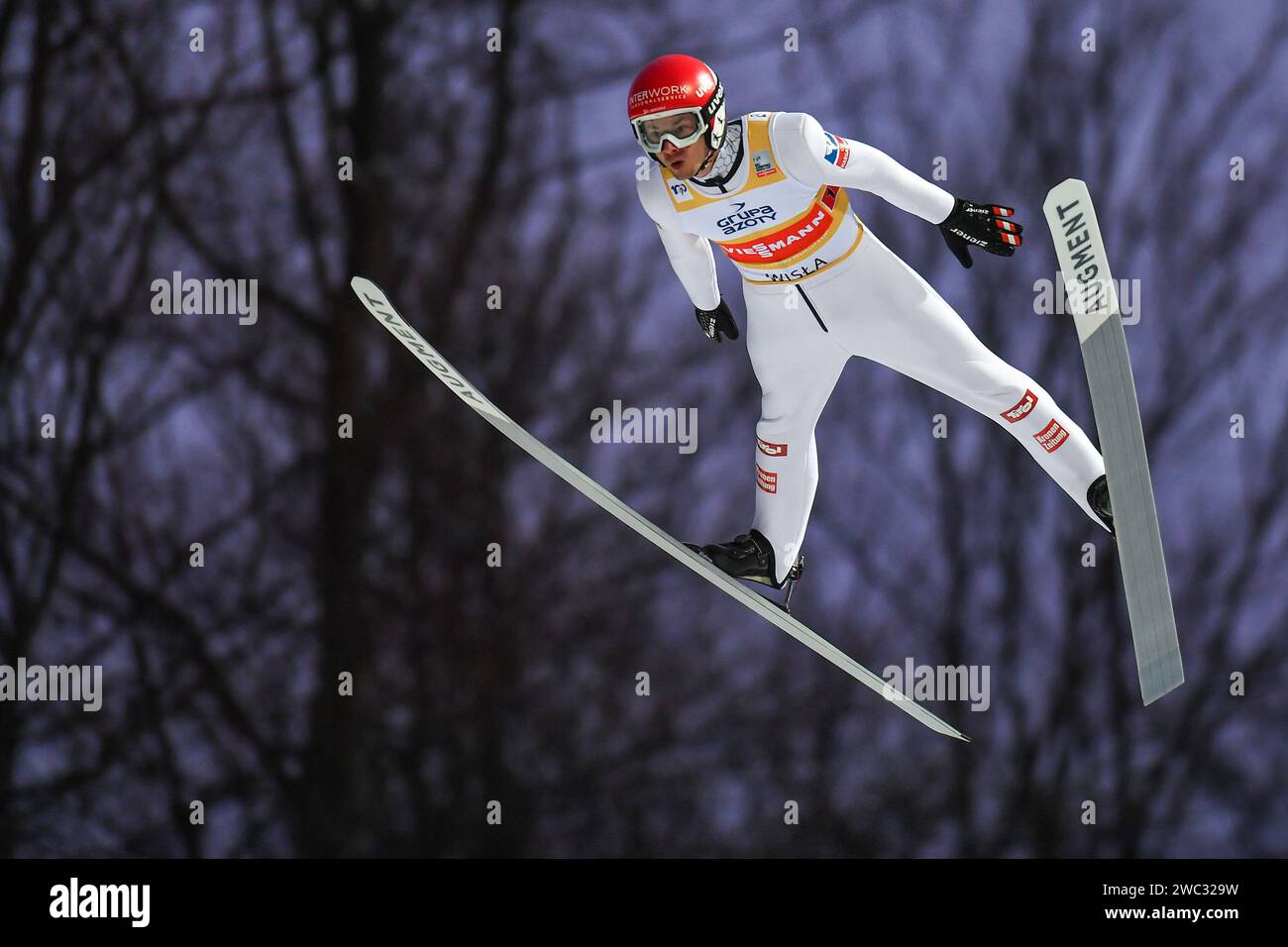 Wisla, Poland. 13th Jan, 2024. Manuel Fettner during the Viessmann FIS ...