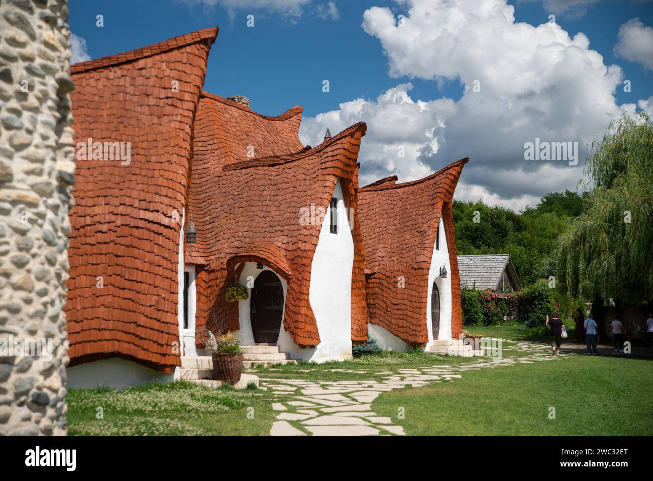 Porumbacu de Sus, Romania - 07 Iulie, 2022: Fairy Valley Clay Castle ...