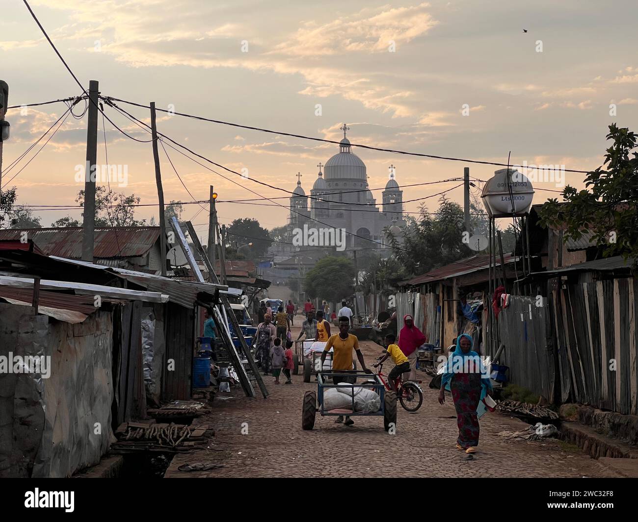 Jimma, Ethiopia, January 17, 2023: landscape of the city of Jimma with ...