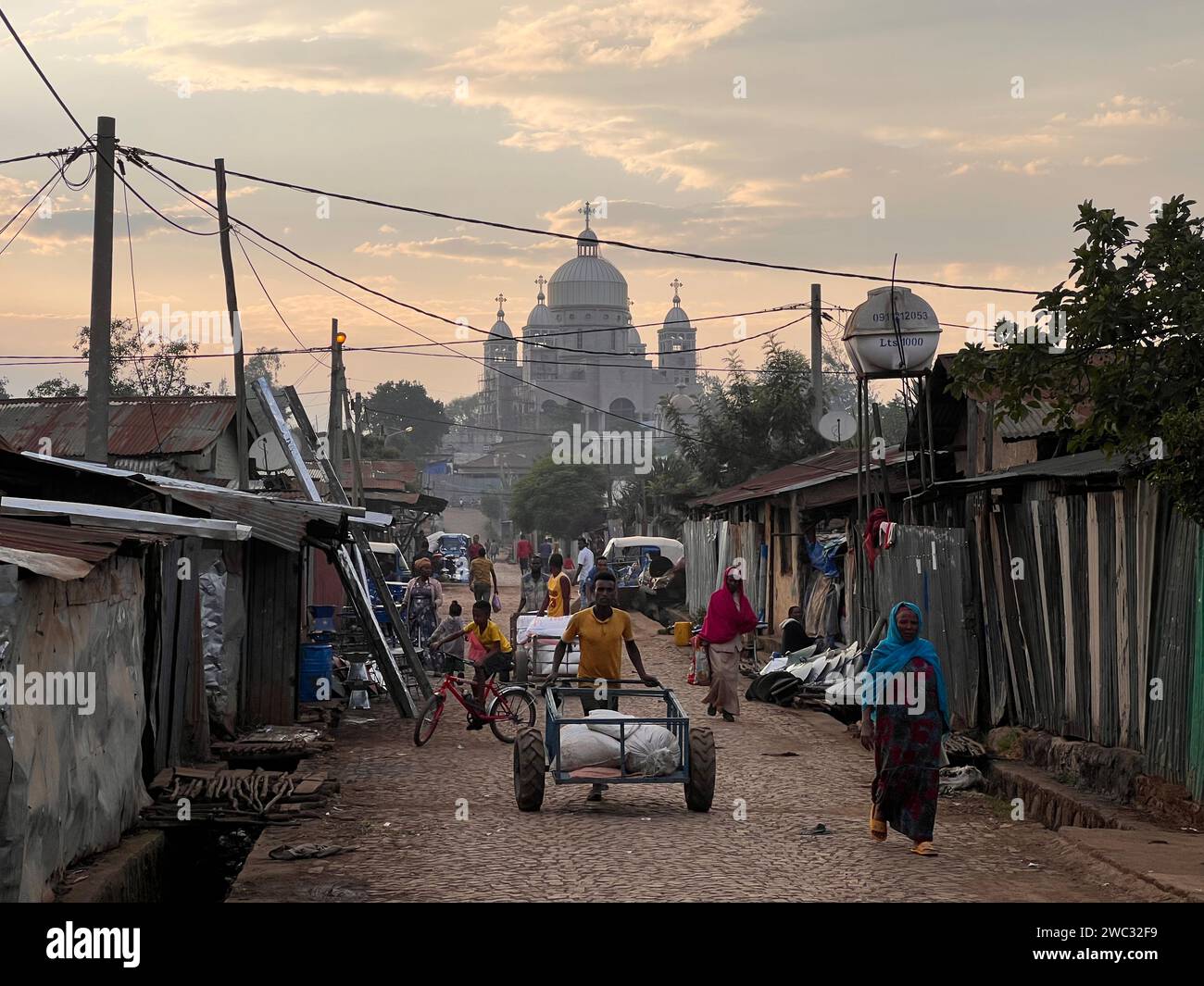 Jimma, Ethiopia, January 17, 2023: landscape of the city of Jimma with ...