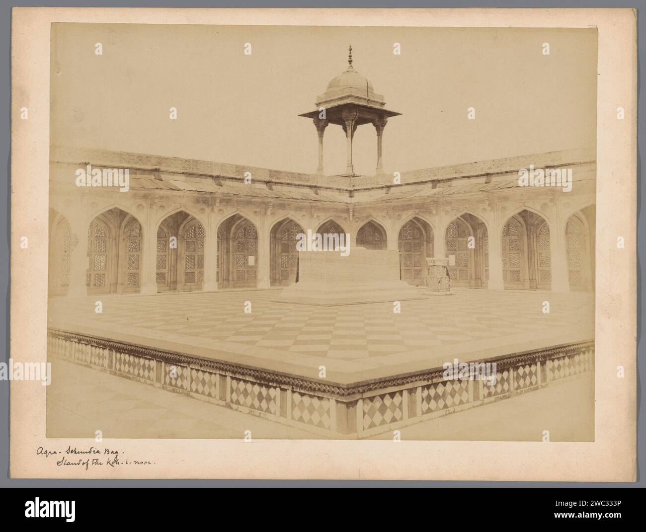 Akbar's Tomb inside the mausoleum at Sikandra, Uttar Pradesh, India ...