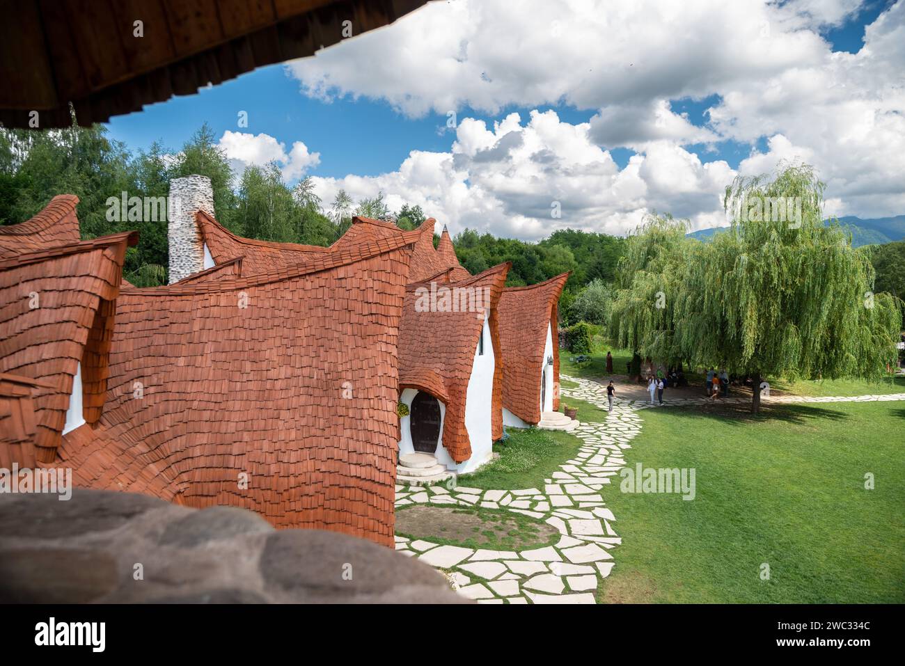 Porumbacu de Sus, Romania - 07 Iulie, 2022: Fairy Valley Clay Castle ...