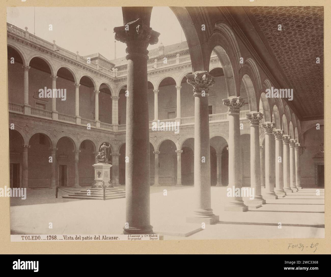 Courtyard of the Alcázar van Toledo, Juan Laurent, 1863 - 1883 photograph This photo is part of ...