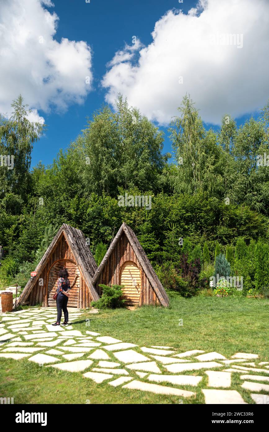 Porumbacu de Sus, Romania - 07 Iulie, 2022: Fairy Valley Clay Castle ...