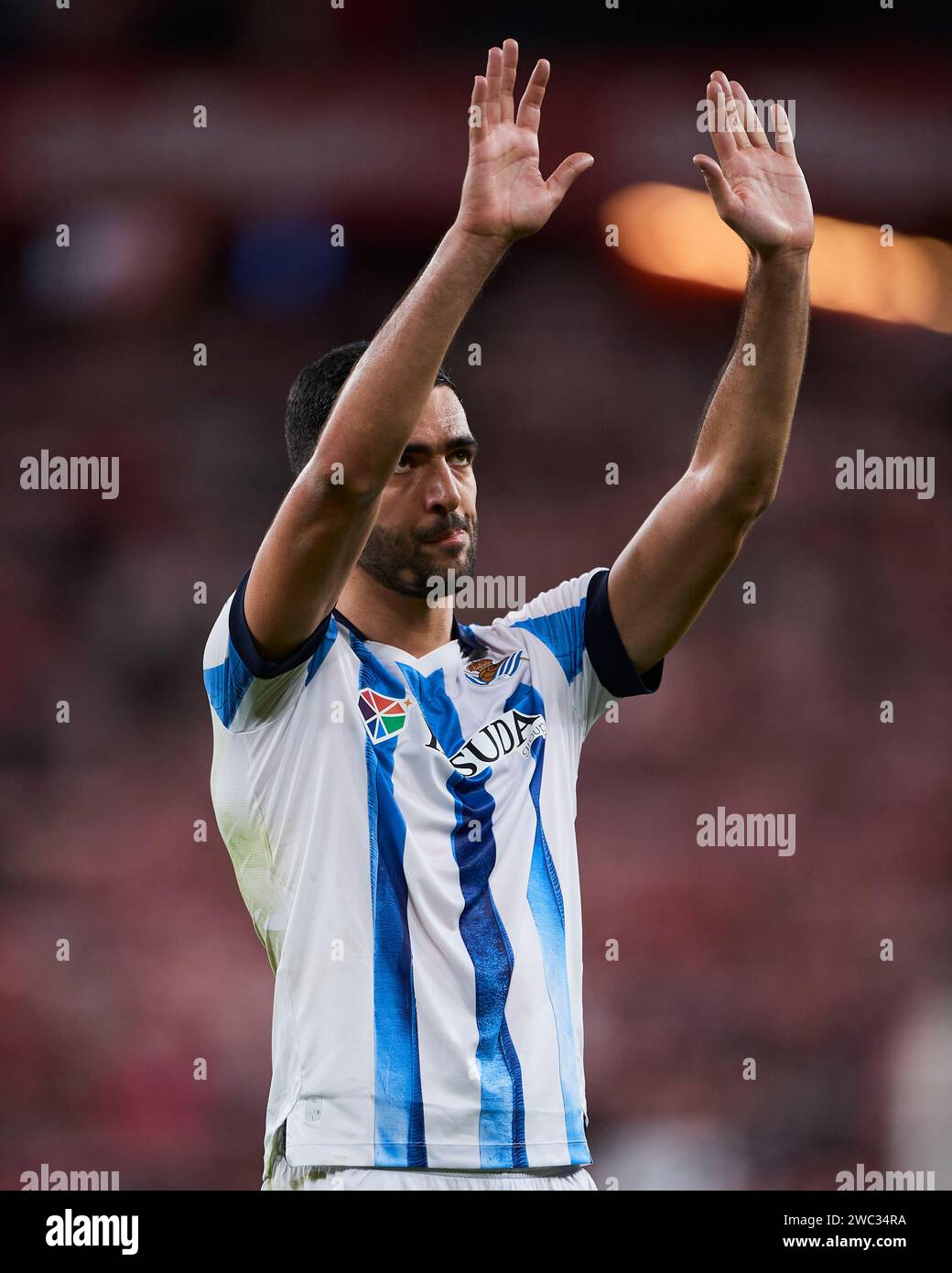 Mikel Merino of Real Sociedad reacts during the LaLiga EA Sports match ...