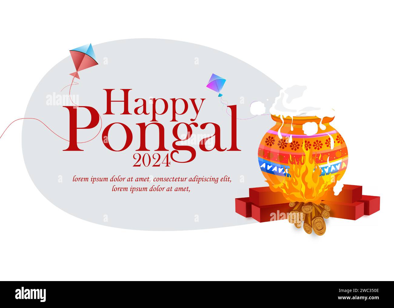 Advertising banner design for Indian Pongal festival celebration Stock ...