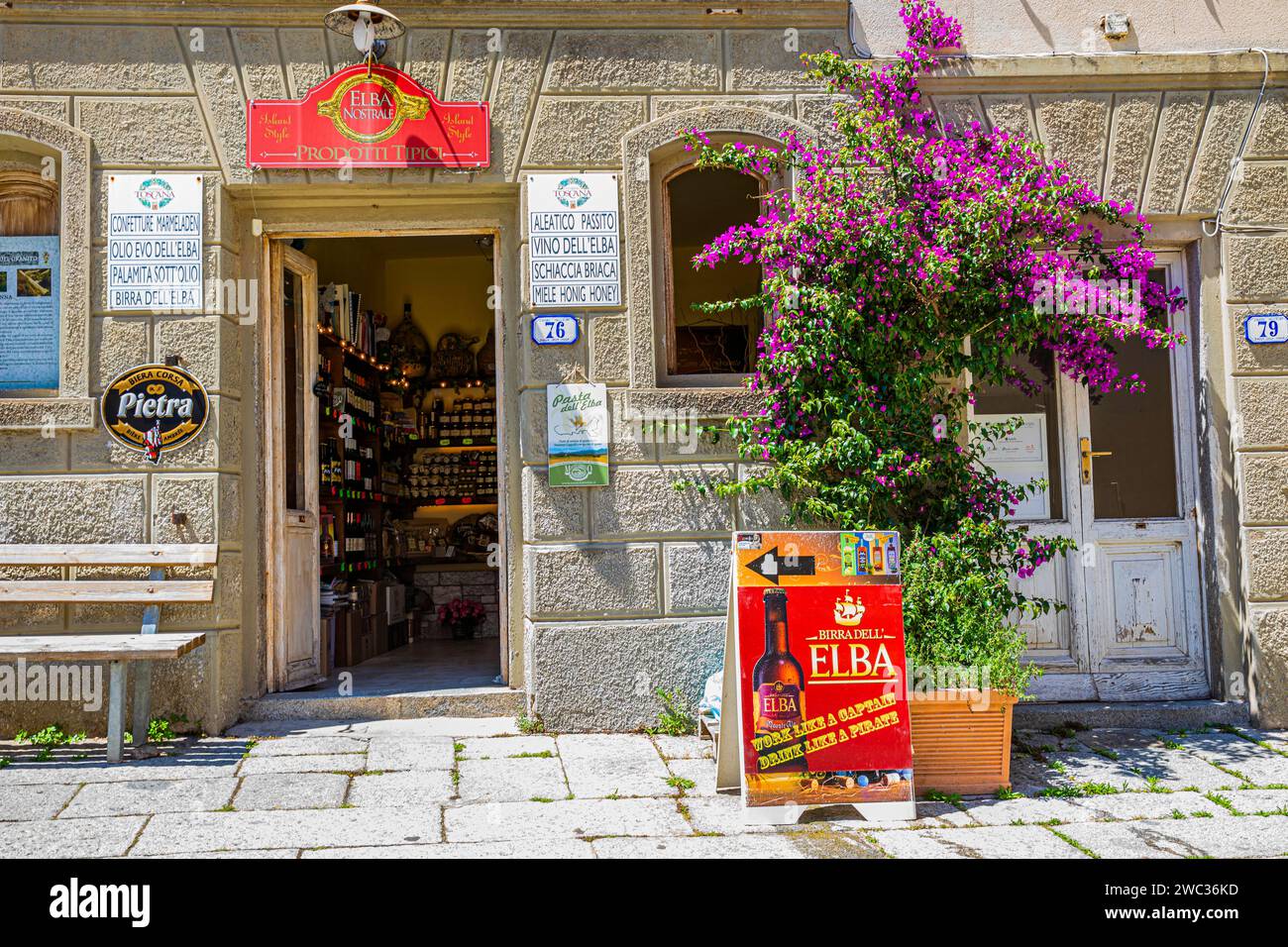 Small grocery shop in San Piero in Campo, near Marina di Campo, Elba ...