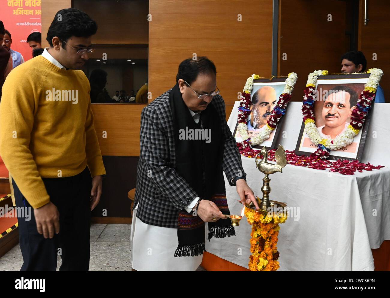 New Delhi, India. 13th Jan, 2024. NEW DELHI, INDIA - JANUARY 13: BJP ...