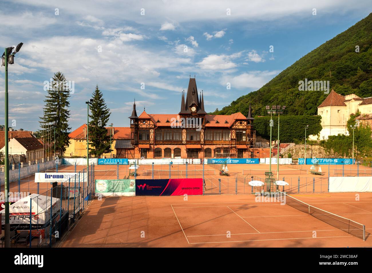 Brasov, Romania - 08 Iulie, 2022: Sport field of Ion Tiria Sports High ...