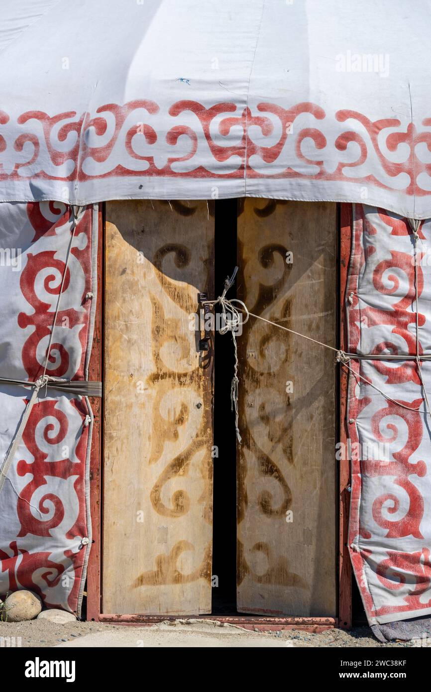 Entrance to a yurt, Kyrgyzstan Stock Photo - Alamy
