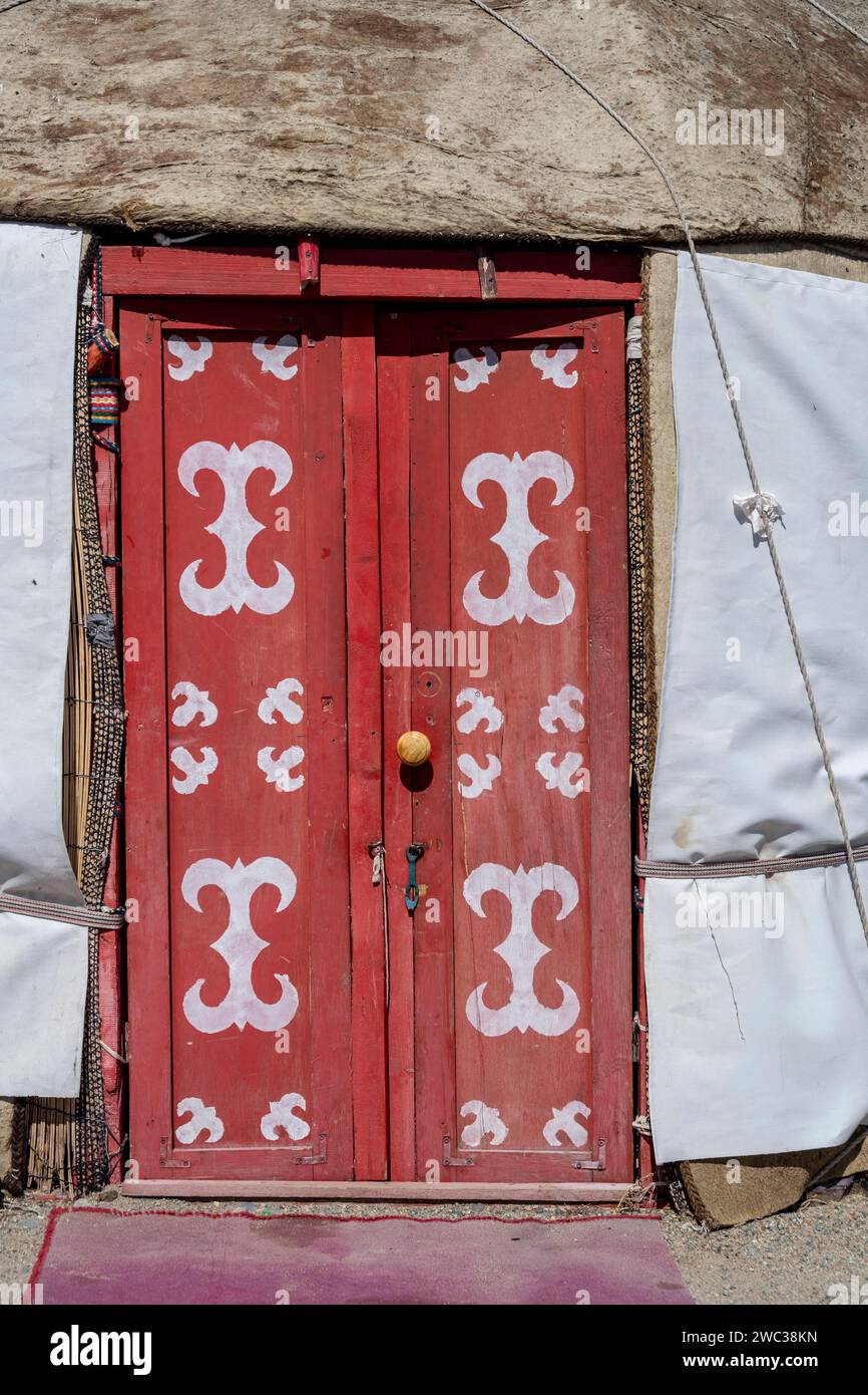 Entrance to a yurt, Kyrgyzstan Stock Photo - Alamy