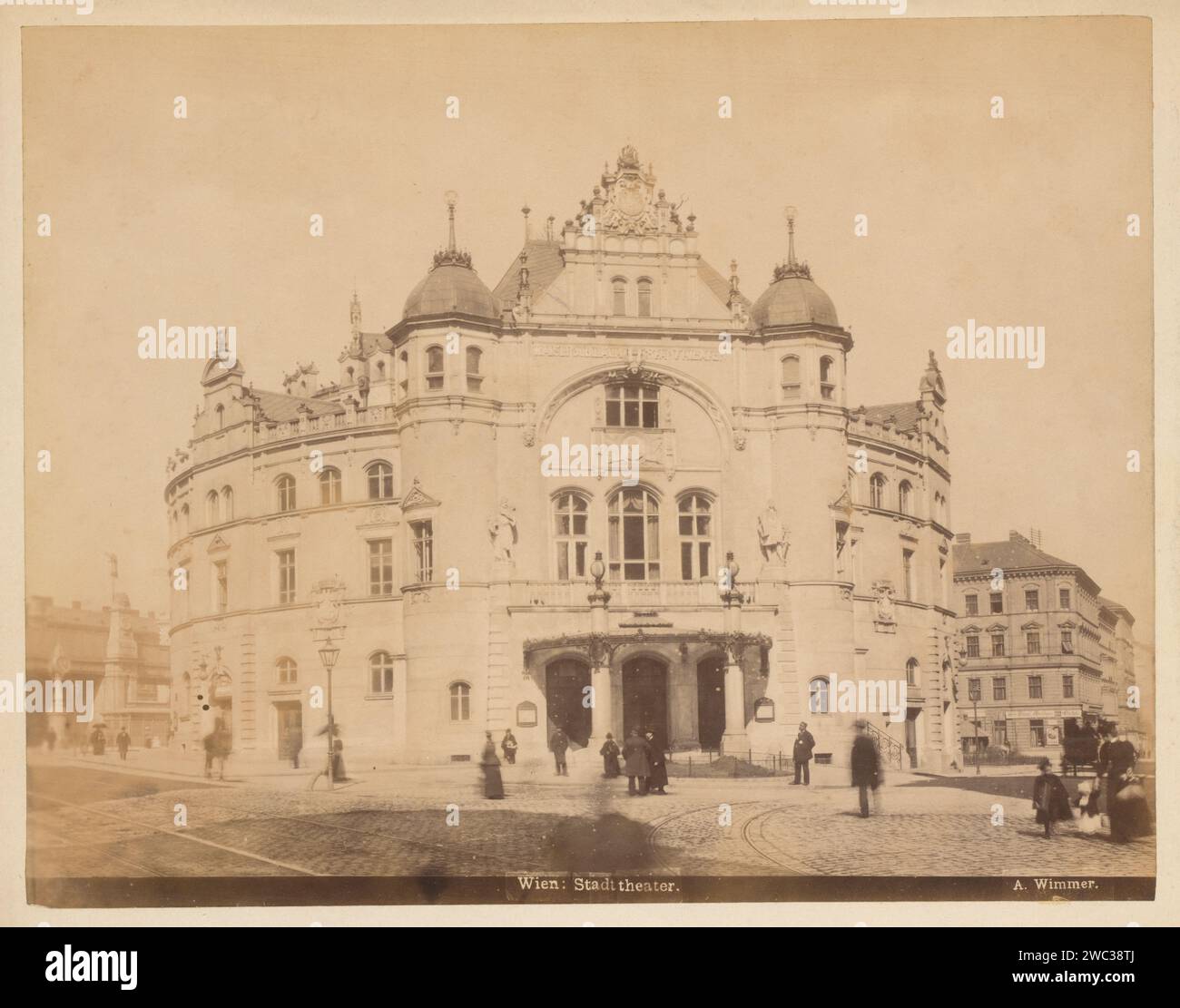 View of the Volksoper in Vienna, Austria, A. Wimmer, 1898 - 1900 ...