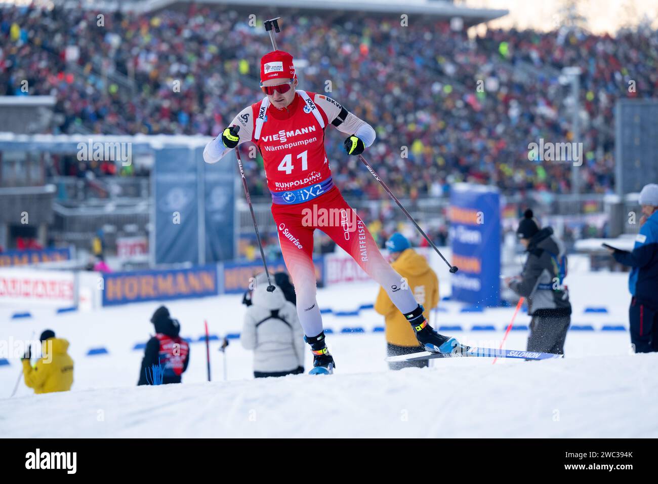 Ruhpolding, Germany. 13th Jan, 2024. Biathlon: World Cup, sprint 10 km ...