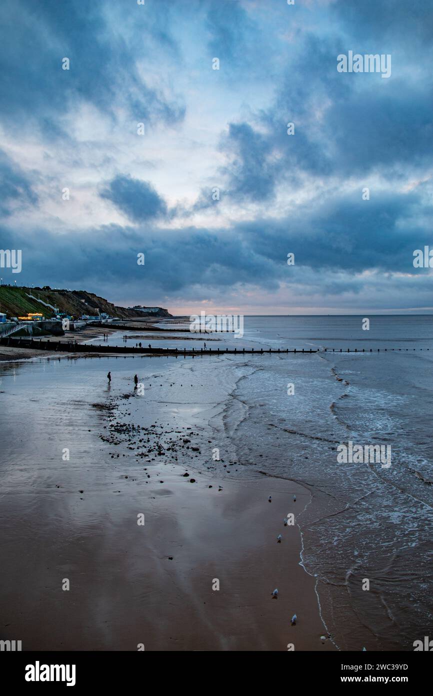 Gorgeous sunset over the North Sea at Cromer Stock Photo - Alamy