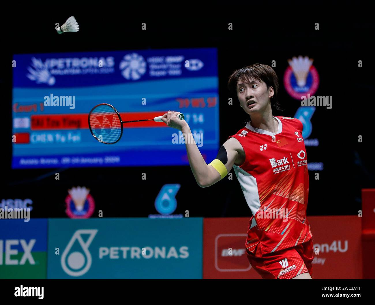 Kuala Lumpur, Malaysia. 13th Jan, 2024. Chen Yu Fei of China plays ...