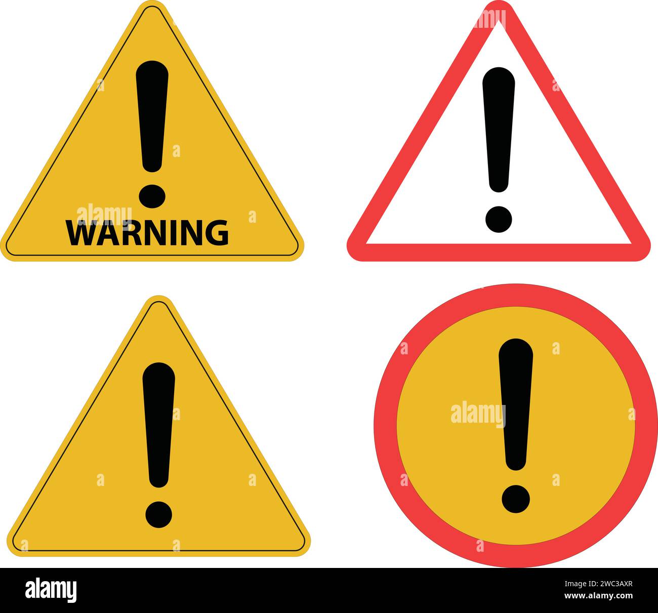 Hazard warning attention sign, Yellow warning danger sign Stock Vector ... Hazard warning attention sign, Yellow warning danger sign Stock Vector ...