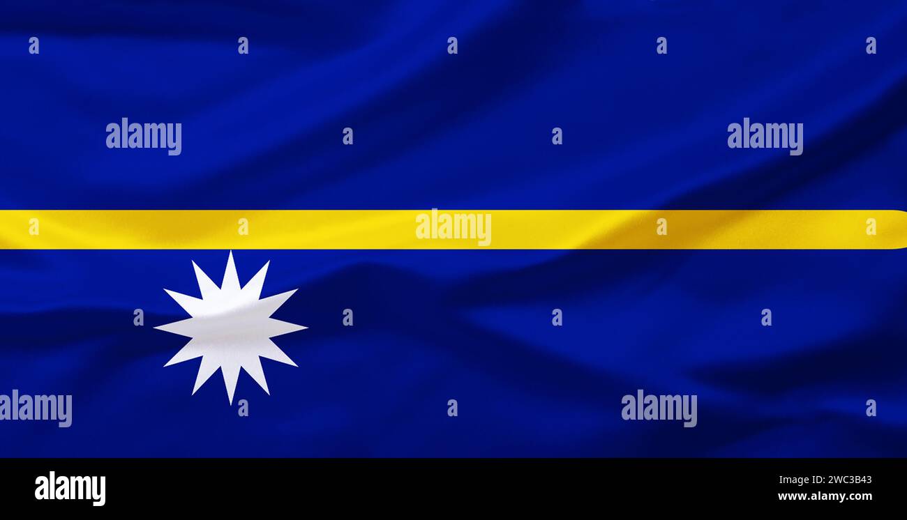 National flag, the flag of Nauru, country in Oceania, studio Stock ...