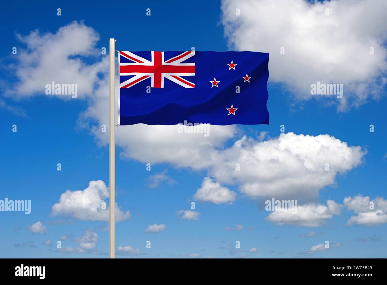 The flag of Australia, continent in the southern hemisphere of the ...