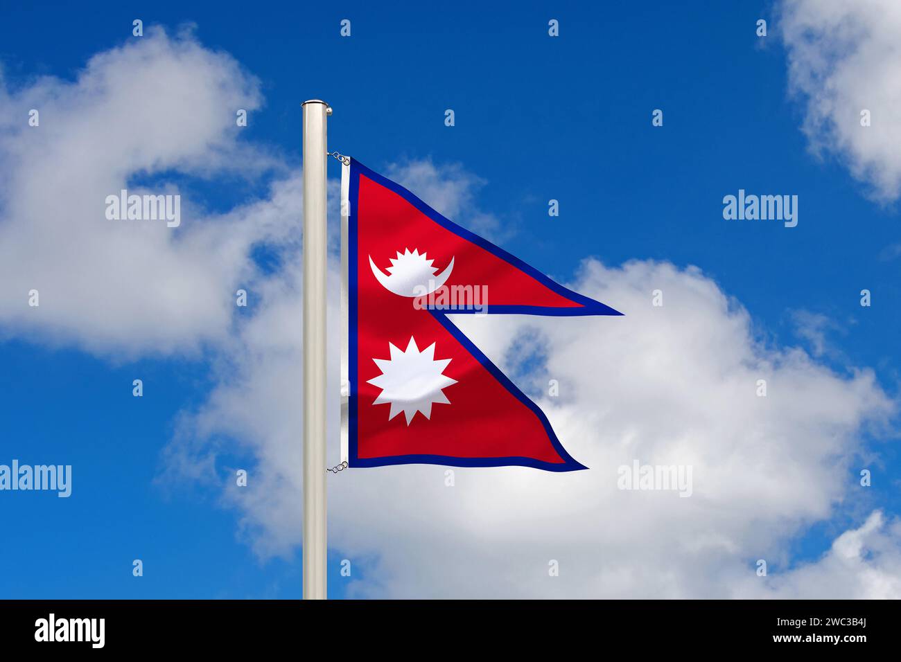 Nepal national flag hi-res stock photography and images - Alamy