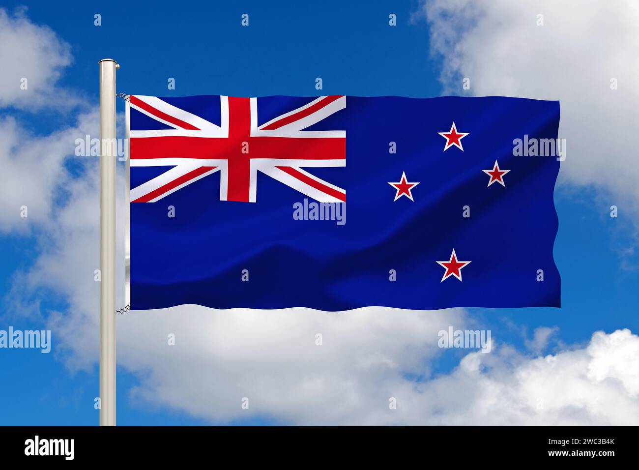 The flag of Australia, continent in the southern hemisphere of the ...