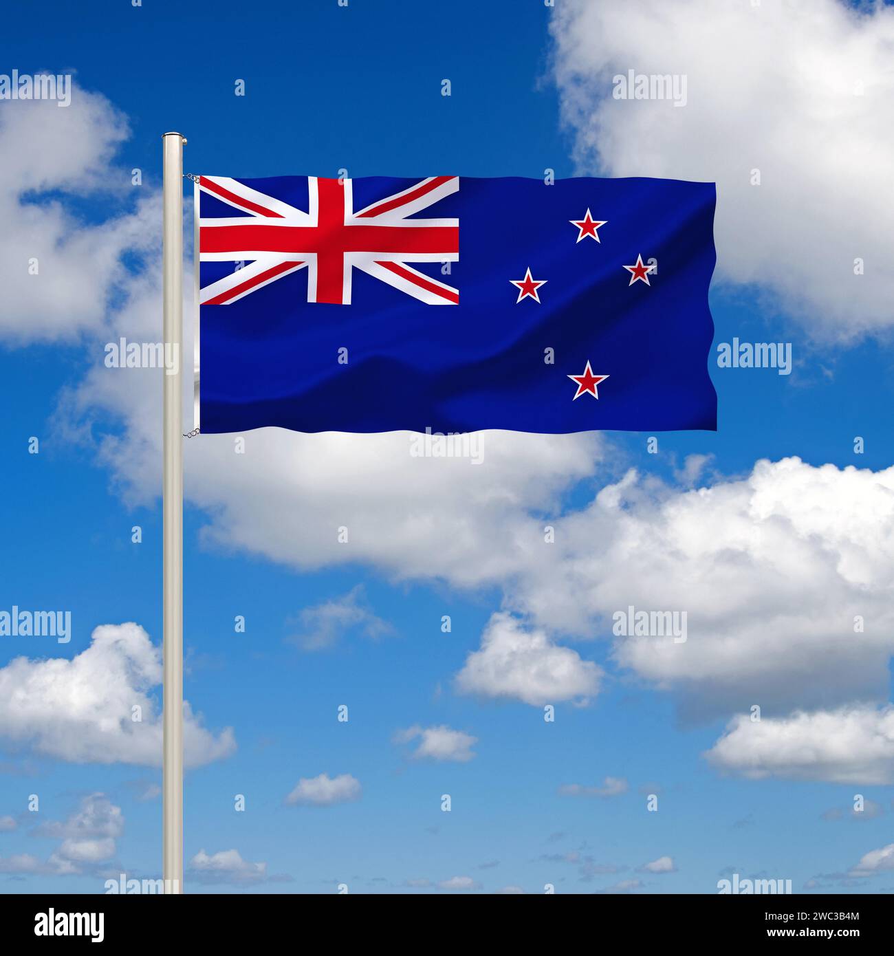 The flag of Australia, continent in the southern hemisphere of the ...