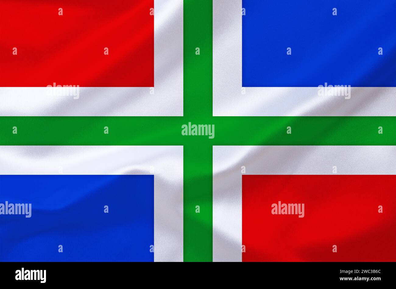 The flag of Groningen, Province, Studio Stock Photo - Alamy