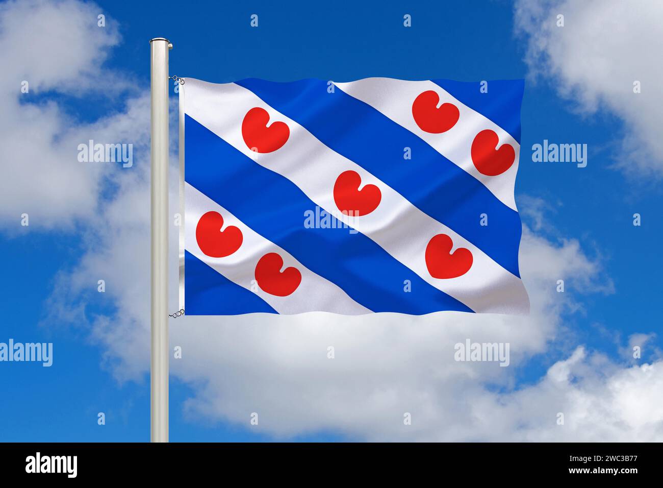 The flag of Friesland, Province, Studio Stock Photo - Alamy