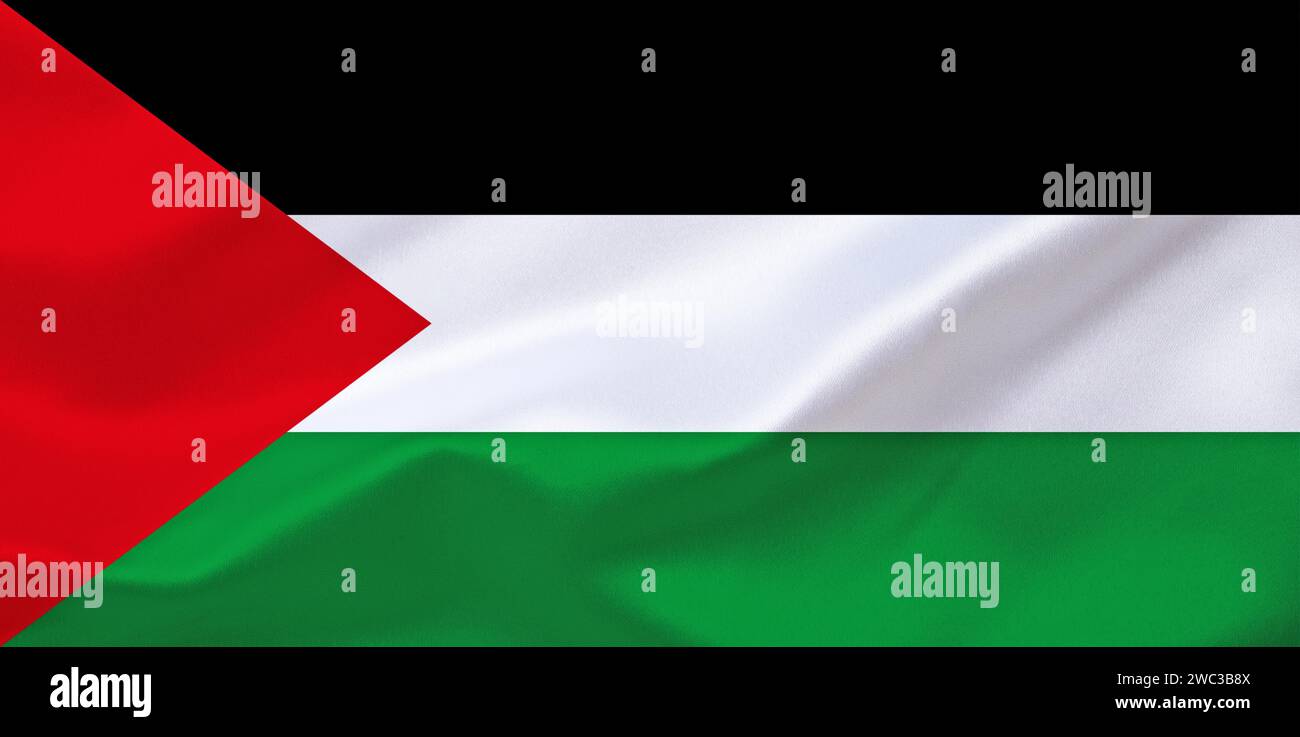 The flag of Palestine, disputed country in the Middle East, Studio ...