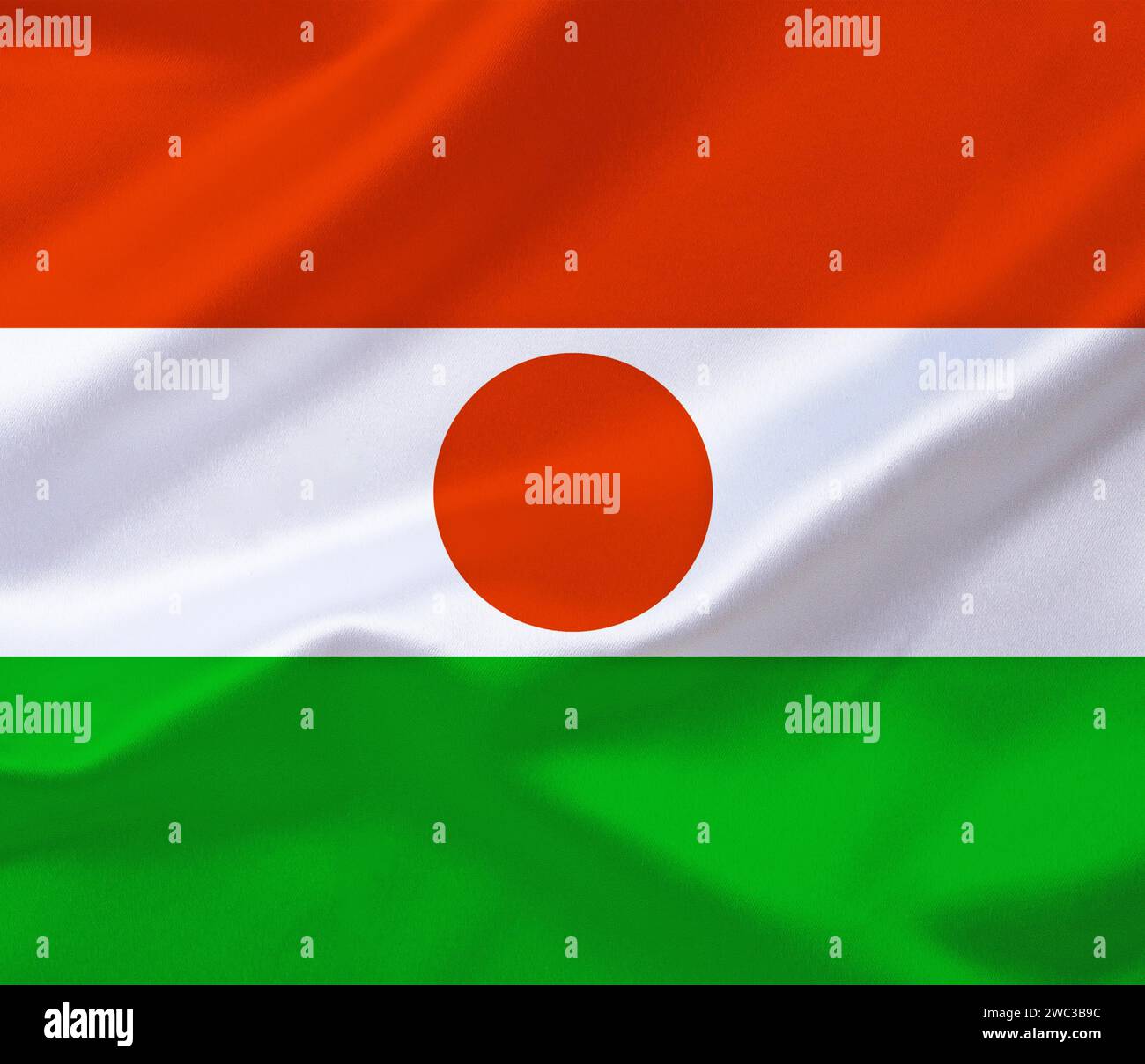 The flag of Niger, country in West Africa, Africa, Studio Stock Photo ...