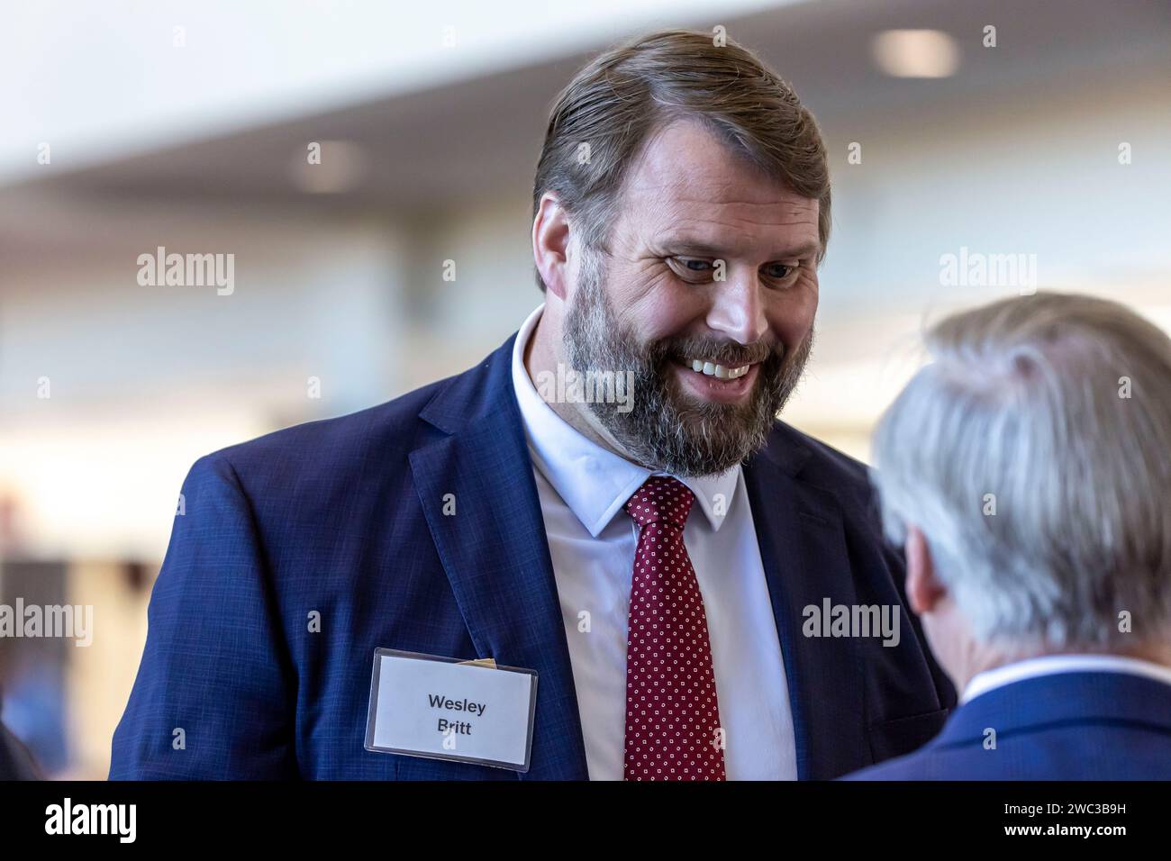 Wesley Britt, husband of US Senator Katie Britt, arrives before new ...